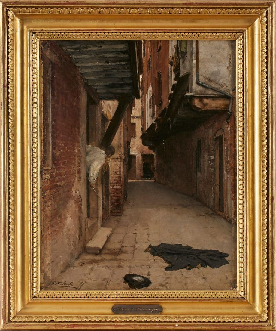 Gemälde August Ritter von Pettenkofen „Venezianischer Straßenkampf ...